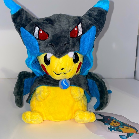 Toys | Mega Charizard Poncho Pikachu Plushpokmon 89 Inches Tall | Poshmark